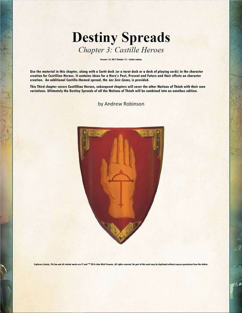 Destiny Spreads Chapter 3: Castille Heroes | RPG Item | RPGGeek