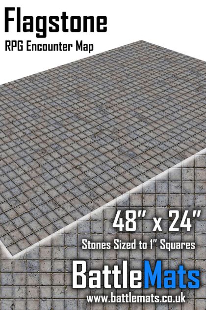 Flagstone 48" x 24" RPG Encounter Map | RPG Item | RPGGeek