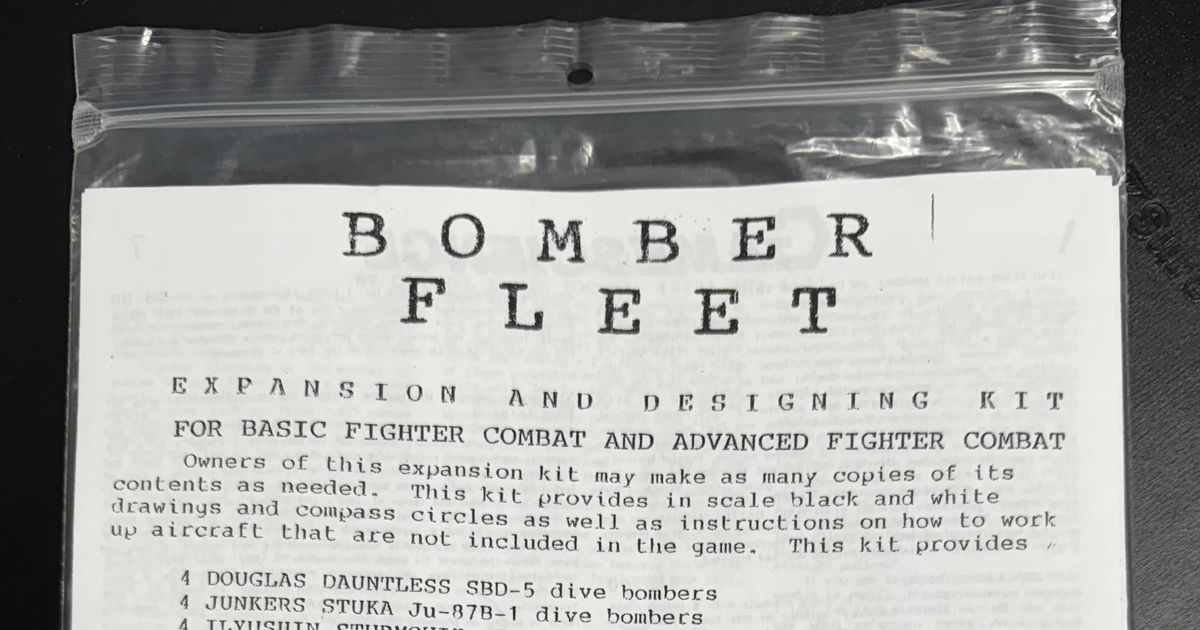 Bomber Fleet | Board Game | BoardGameGeek