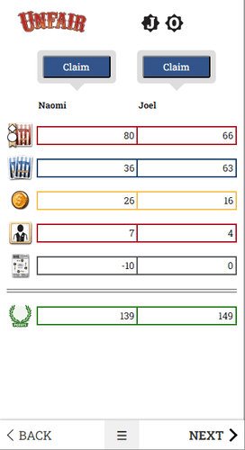 Game history statistics | Unfair