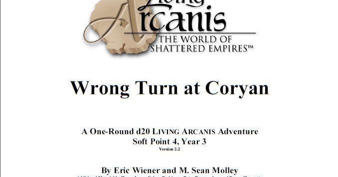LA-SP3-04: Wrong Turn at Coryan | RPG Item | RPGGeek