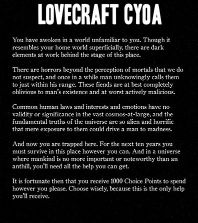 Lovecraft CYOA | RPG Item | RPGGeek