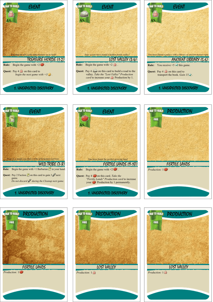 Imperial Settlers Solo Campaign Cards | Imperial Settlers