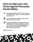 Cards Against Humanity: Family Edition (English Big Cards Print & Play ...