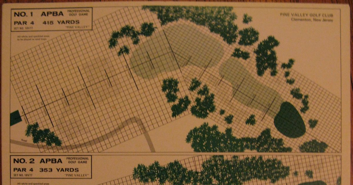 APBA Professional Golf: Pine Valley | Board Game | BoardGameGeek