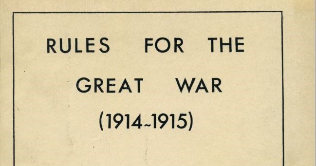 Rules for the Great War (1914-1915) | Board Game | BoardGameGeek