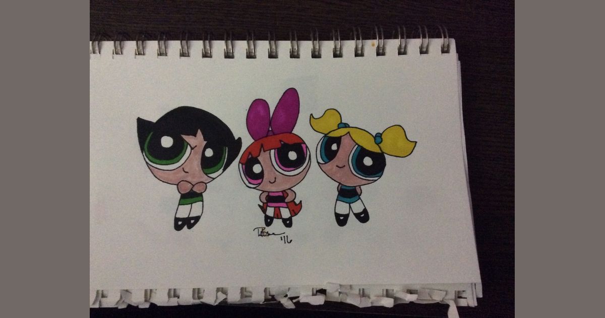 Powerpuff Girls | Hand Drawn Art - Using sharpies for healing ...