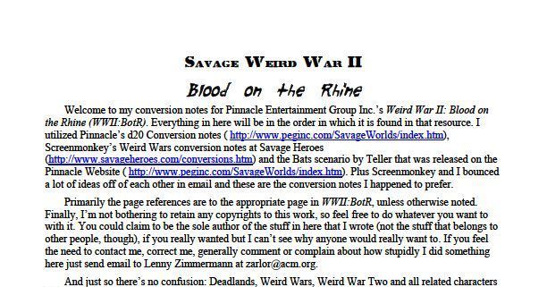 Savage Weird War II | RPG Item | RPGGeek