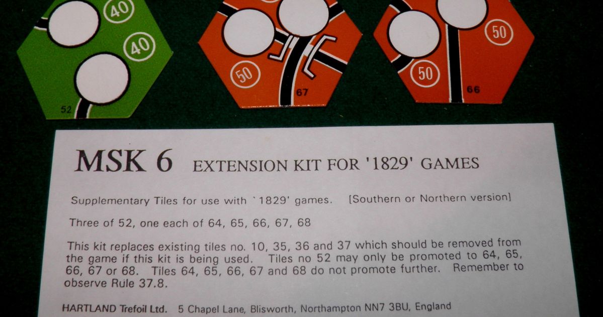 MSK 6 Extension Kit for 1829 (Northern & Southern Boards) | Board Game ...