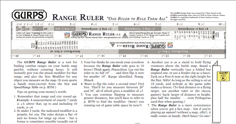 GURPS Range Ruler | RPG Item | RPGGeek