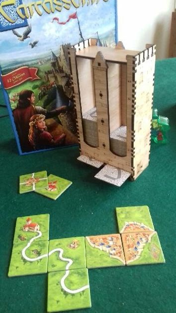 Carcassonne: Tile Tower Dispenser | Board Game Accessory | BoardGameGeek