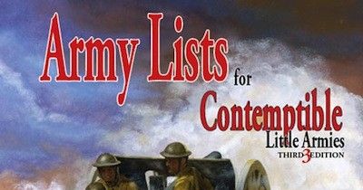 Army Lists for Contemptible Little Armies: Third Edition – World War I ...