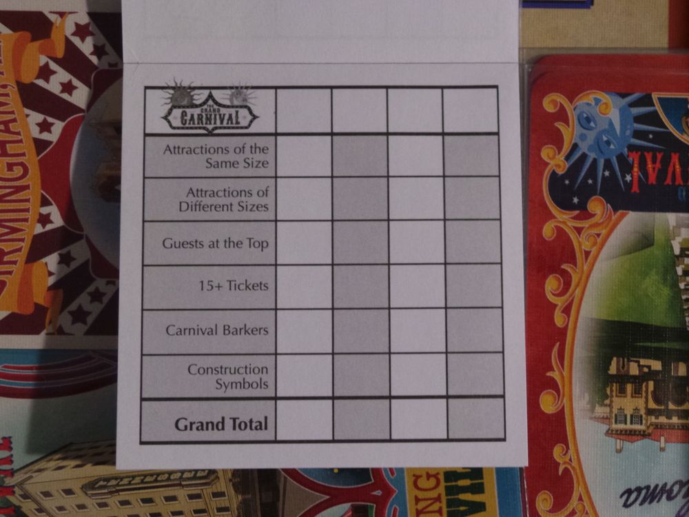 Scoring Pads? | The Grand Carnival