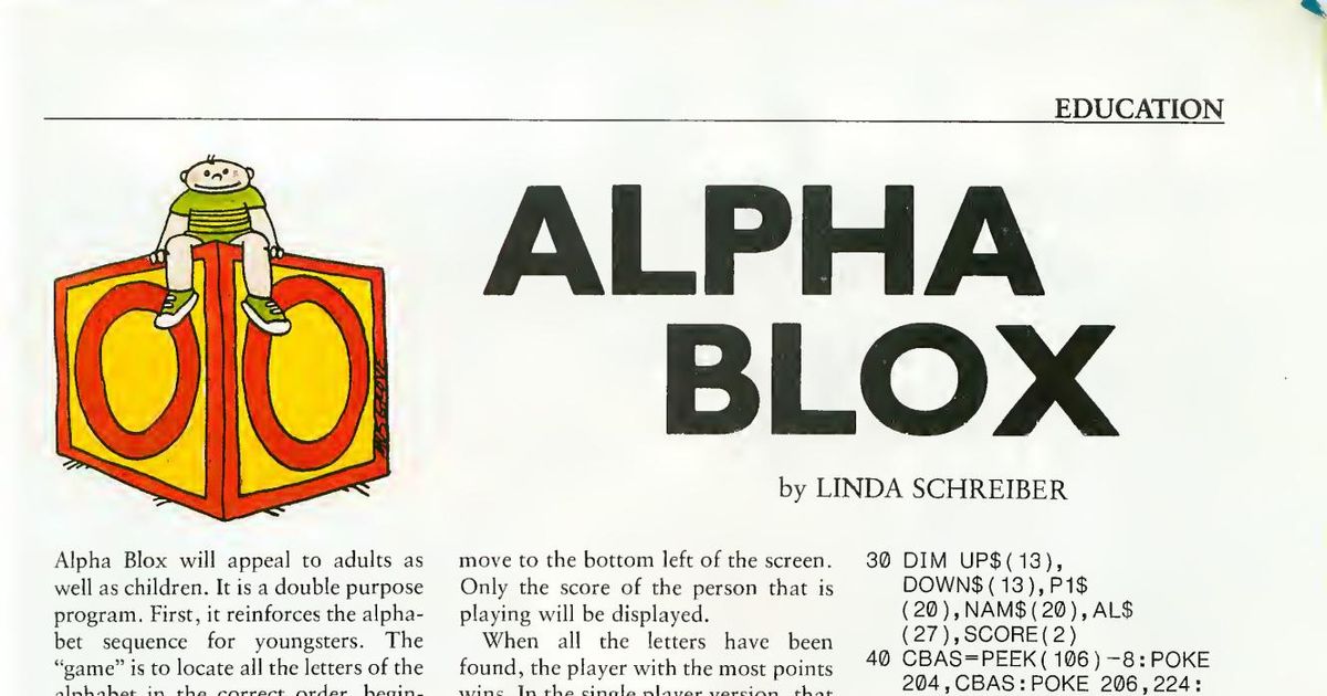 Alpha Blox | Video Game | VideoGameGeek