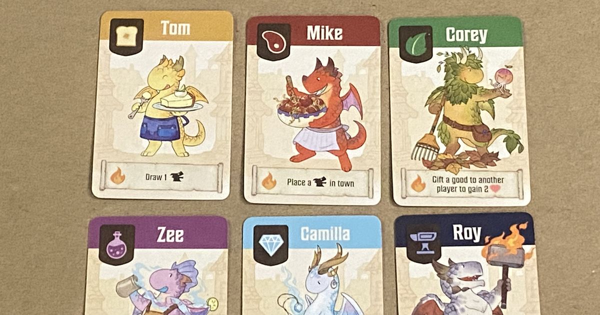 Flamecraft: Dice Tower Crew Artisan Dragons Promo Cards | Board Game ...