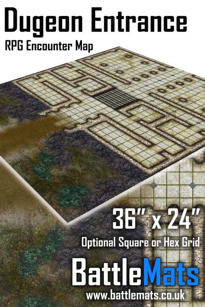 Dungeon Entrance 36" x 24" RPG Encounter Map | RPG Item | RPGGeek