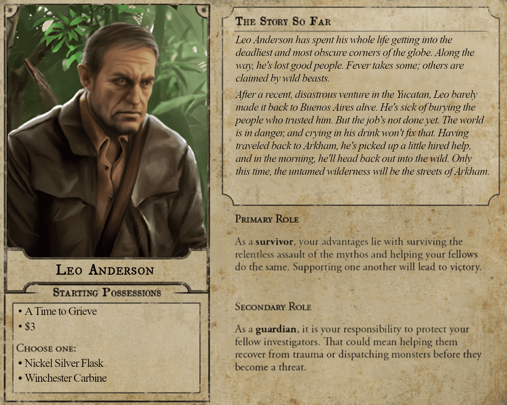 ** Investigator Pack #3 - Leo Anderson, the Expedition Leader (2/5 ...