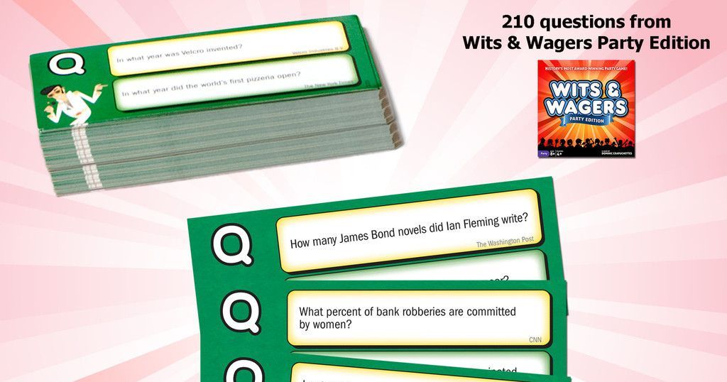 Wits & Wagers Party Edition Question Pack | Board Game Accessory ...