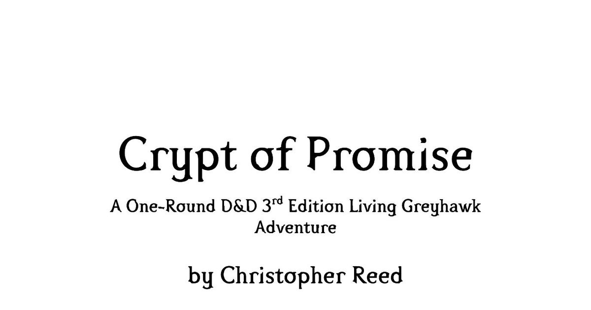 ULP1-03: Crypt of Promise | RPG Item | BoardGameGeek