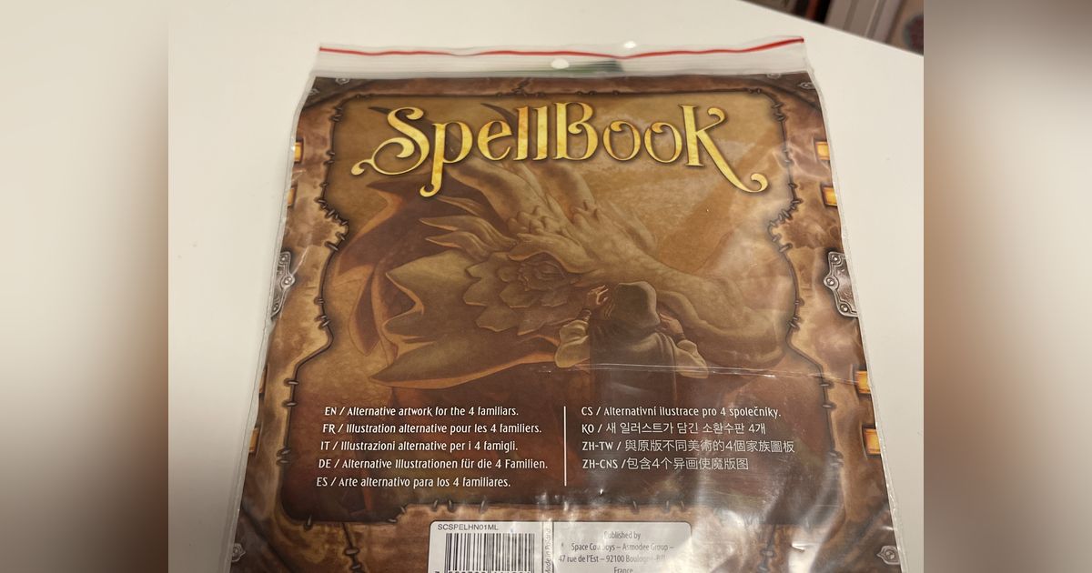 SpellBook: Alternative Artwork Familiar Boards | Board Game Accessory ...