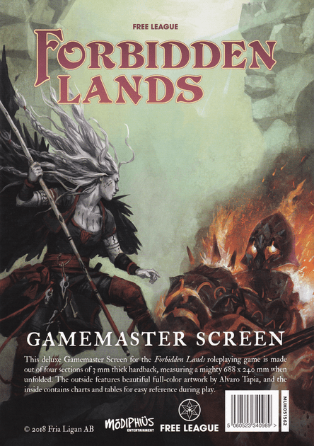 Forbidden Lands Gamemaster Screen | RPG Item | RPGGeek