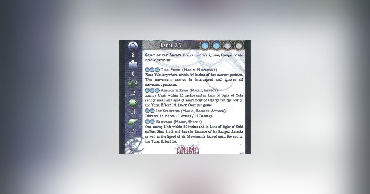 Anima Tactics: Yuki | Board Game | BoardGameGeek