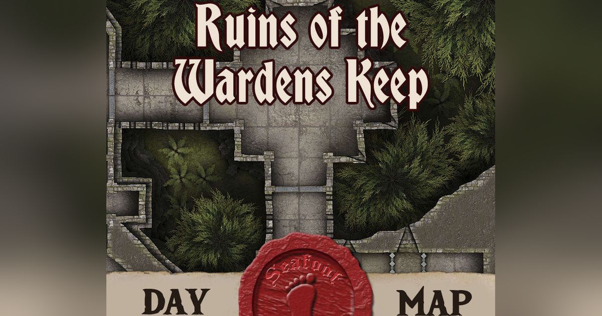 Ruins of the Wardens Keep - Day Map | RPG Item | RPGGeek