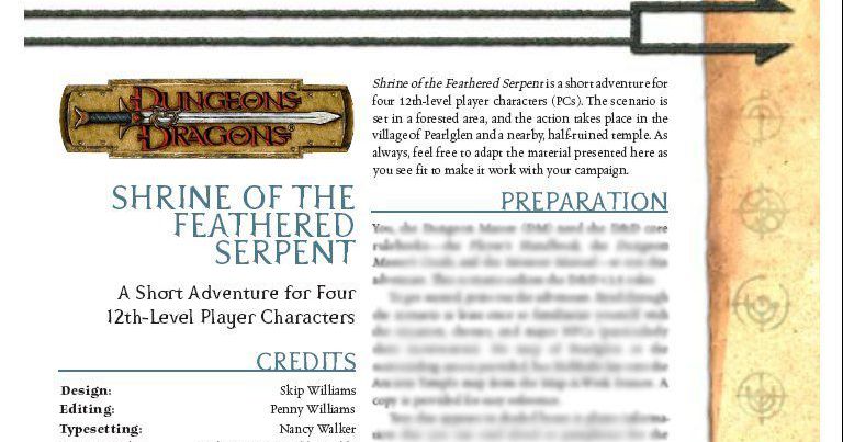 Shrine of the Feathered Serpent | RPG Item | RPGGeek