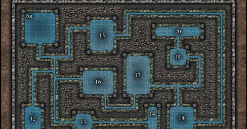 VTT Map Set 039: Navigating the Water Tunnels | RPG Item | RPGGeek