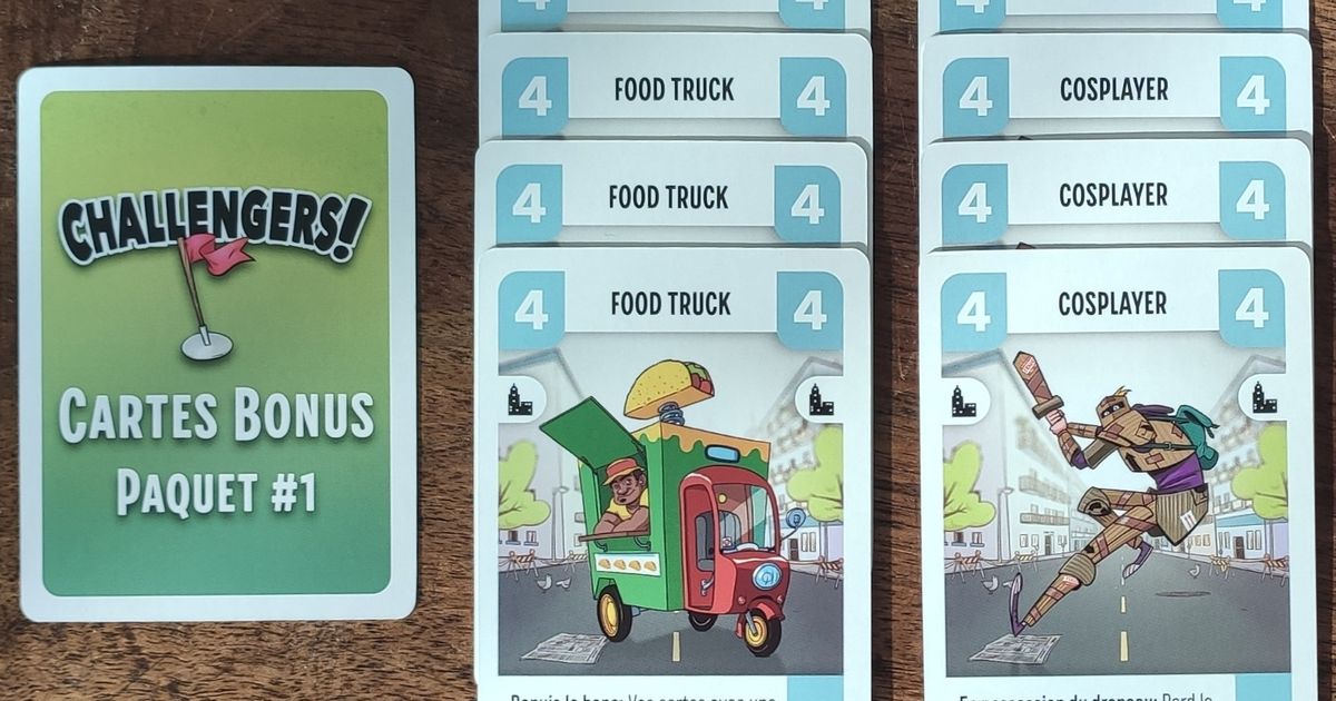 Challengers!: Cartes Bonus Paquet #1 | Board Game | BoardGameGeek