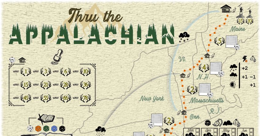 Thru the Appalachian | Board Game | BoardGameGeek