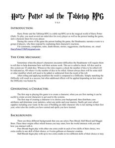 Harry Potter and the Tabletop RPG (1st Ed.) | RPG Item | BoardGameGeek