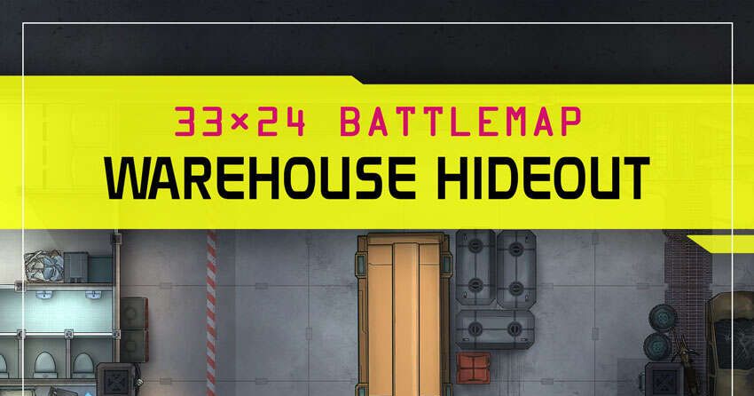 Battlemap: Warehouse Hideout | RPG Item | RPGGeek