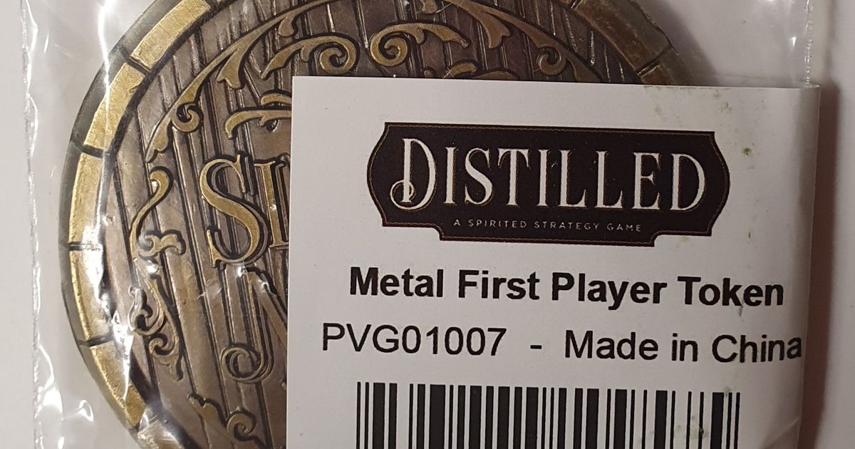 Distilled: Metal First Player Token | Board Game Accessory | BoardGameGeek