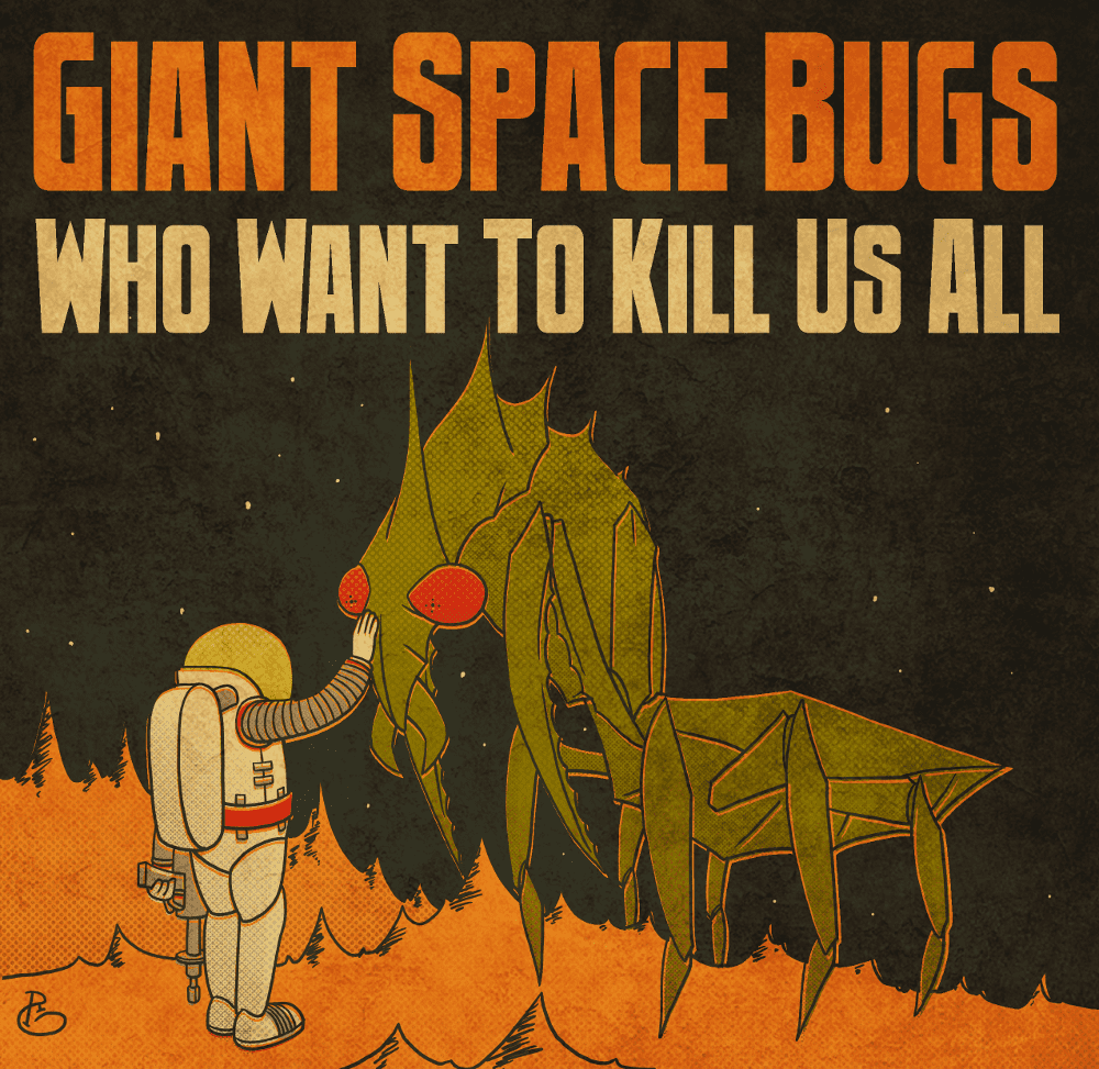 WIP - Giant Space Bugs - 2015 Mint Tin Contest