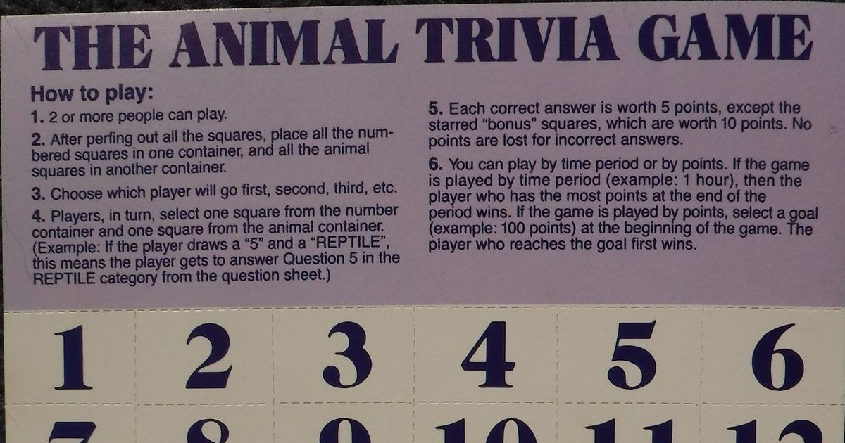 The Animal Trivia Game | Board Game | BoardGameGeek