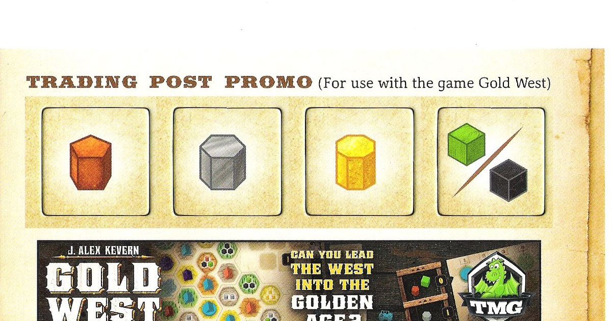 Gold West: Trading Post Promo | Board Game | BoardGameGeek