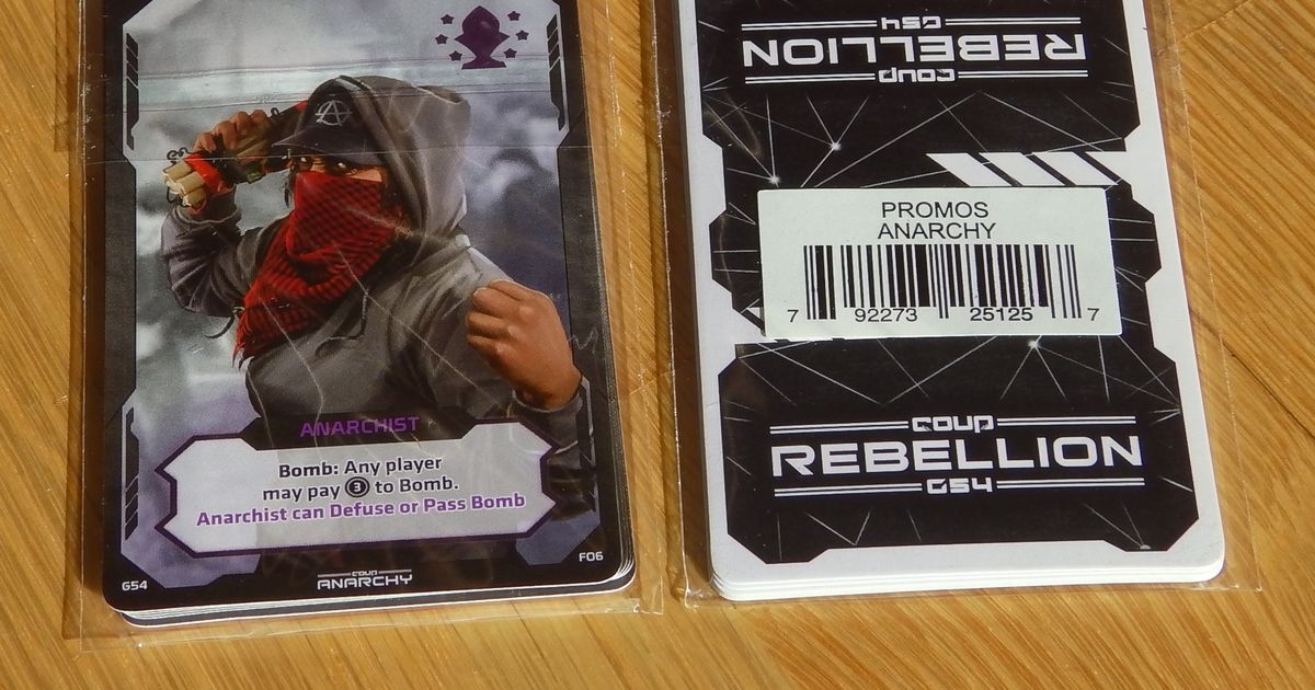 Coup Rebellion G54: Anarchy Promos | Board Game | BoardGameGeek