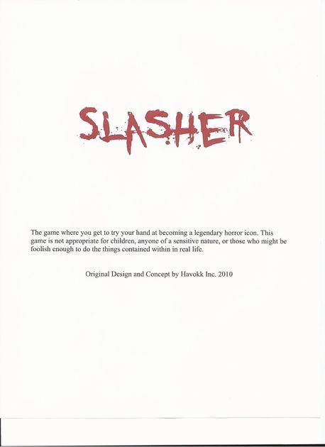 Slasher - Character sheet | Slasher