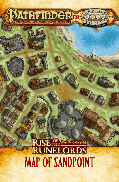 Rise of the Runelords Map of Sandpoint (Pathfinder for Savage Worlds ...