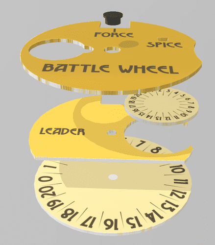 Spice Dial Battle Wheel (Laser Cut version) | Dune