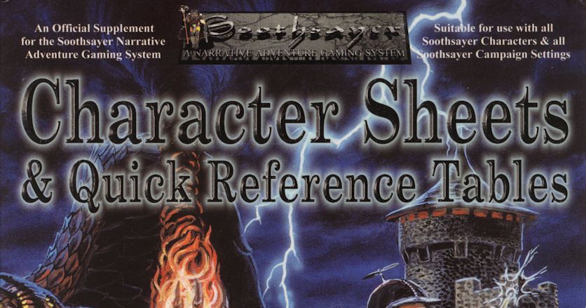 Character Sheets & Quick Reference Tables | RPG Item | RPGGeek