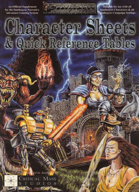 Character Sheets & Quick Reference Tables | RPG Item | RPGGeek