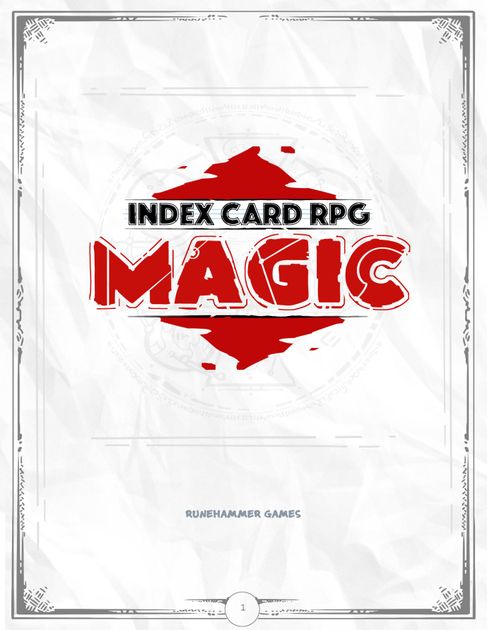 Index Card RPG Magic | RPG Item | RPGGeek