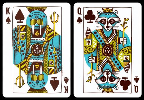 animals playing cards