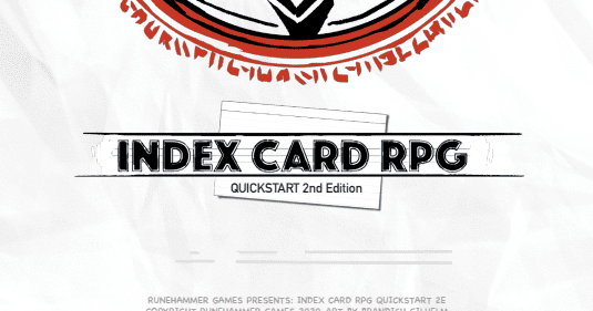 Index Card RPG Quickstart 2nd Edition | RPG Item | BoardGameGeek