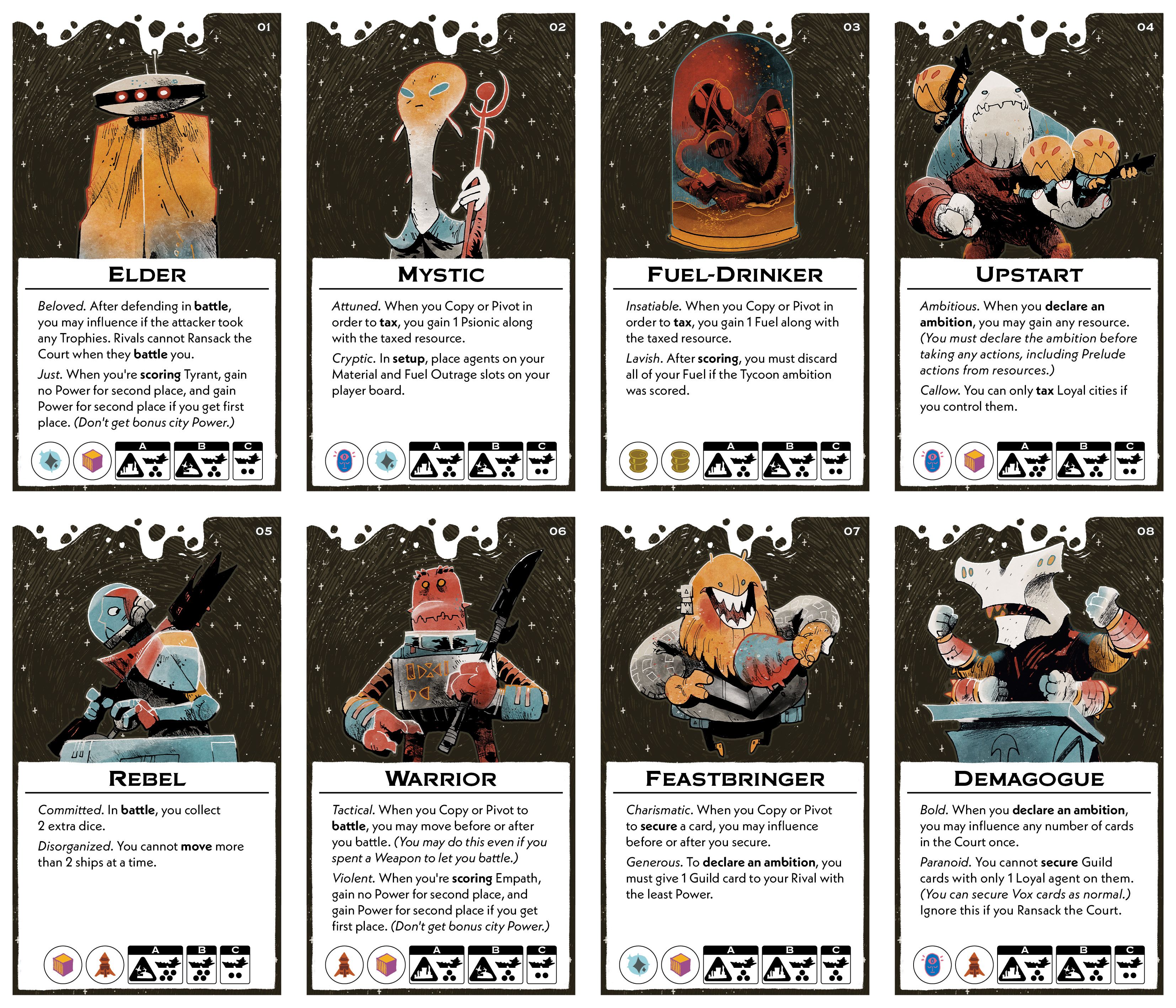 Things in the box | Arcs: Leaders and Lore Pack