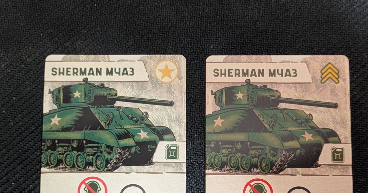 Okinawa: The Last Battle of World War II – Revised Sherman M4A3 cards ...