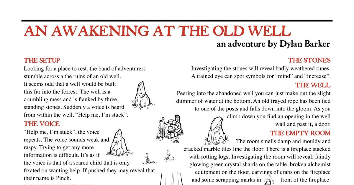 An Awakening at the Old Well | RPG Item | RPGGeek