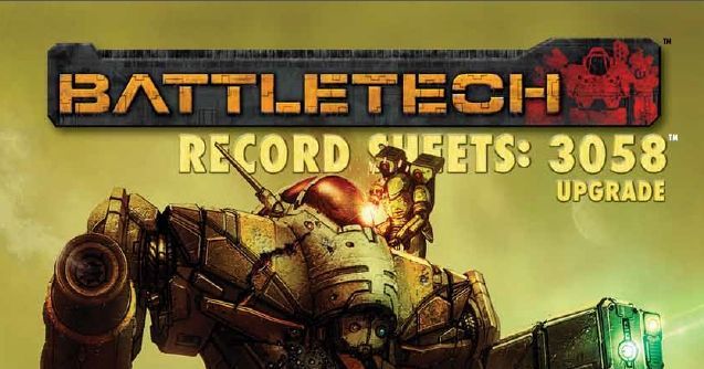 BattleTech Record Sheets 3058 Upgrade | Board Game | BoardGameGeek